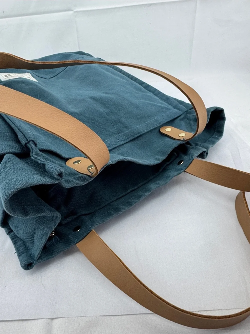 Feed | Bags | Feed Projects Canvas Market Tote In Sea Blue Teal Medium ...